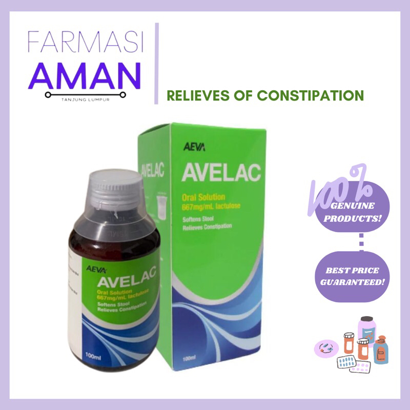 Aeva Avelac Oral Solution 667mg/ml Lactulose 100ml | Shopee Malaysia