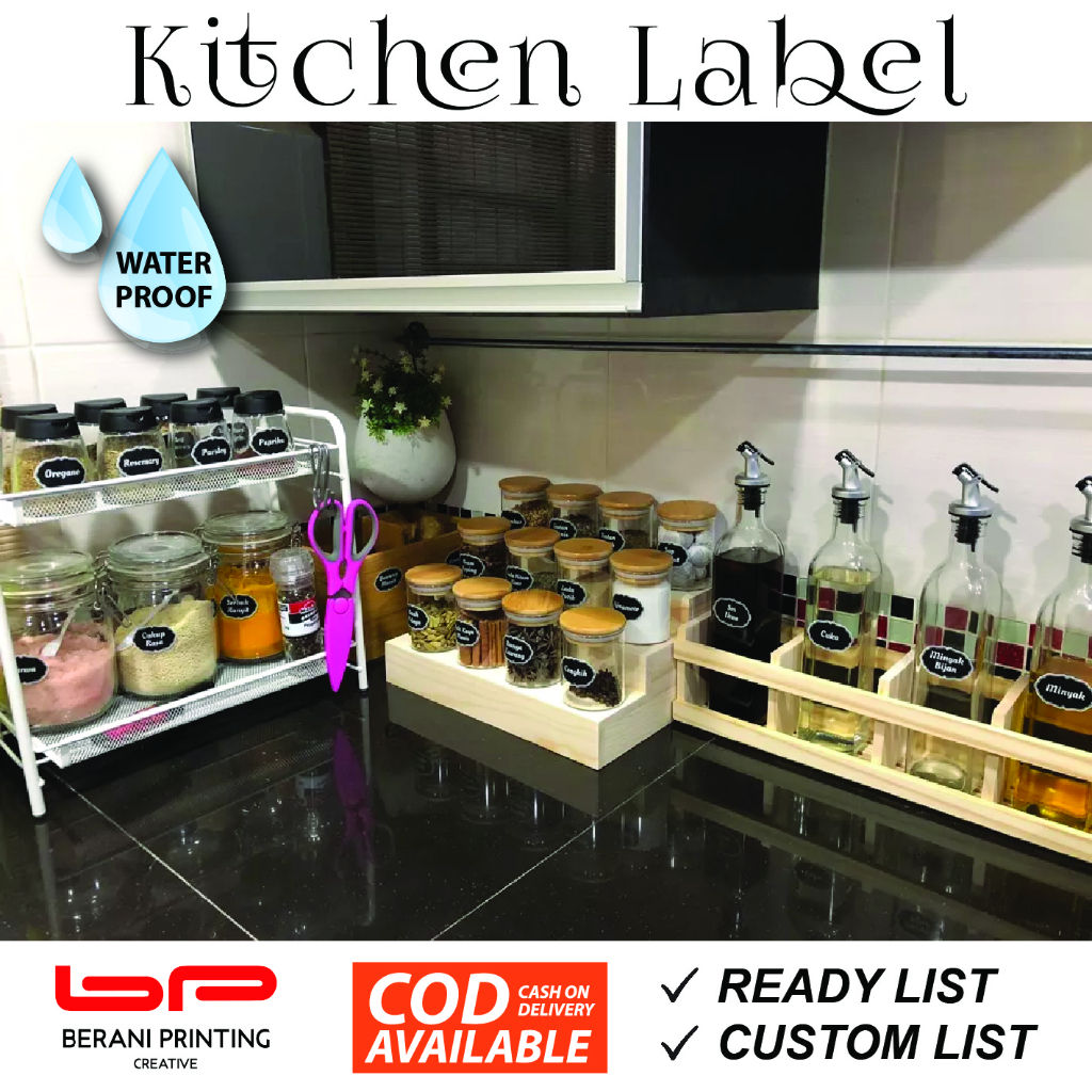 84 pcs Label Sticker Dapur / Kitchen | Shopee Malaysia