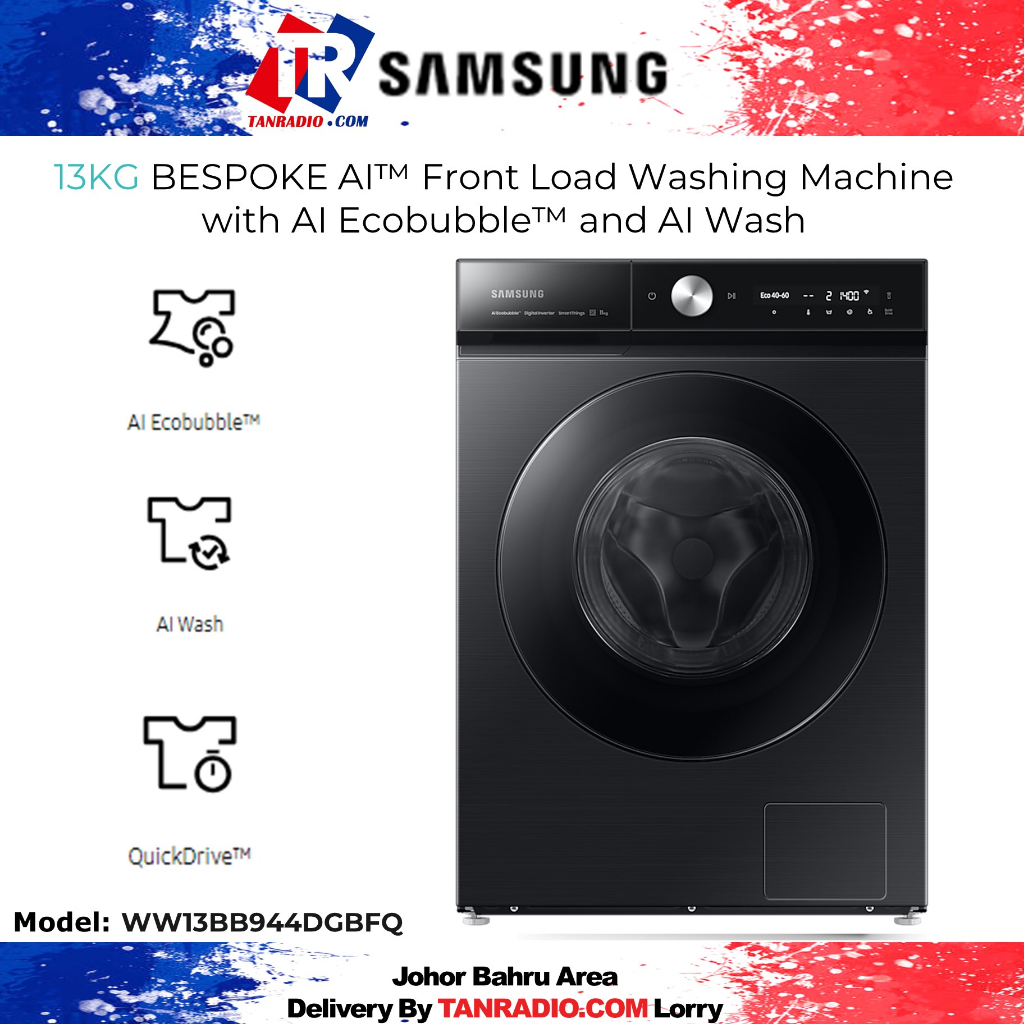 Samsung 13KG Bespoke AI Front Load Washing Machine with AI Ecobubble ...