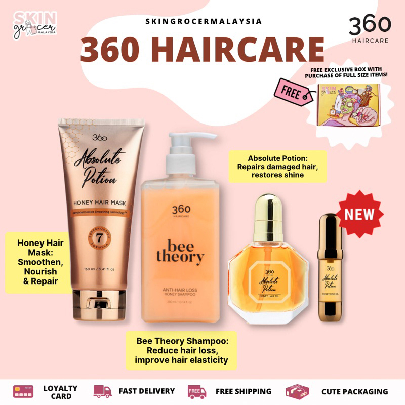 360 HAIRCARE Bee Theory Anti Hair Lost Honey Shampoo / Absolute Potion ...