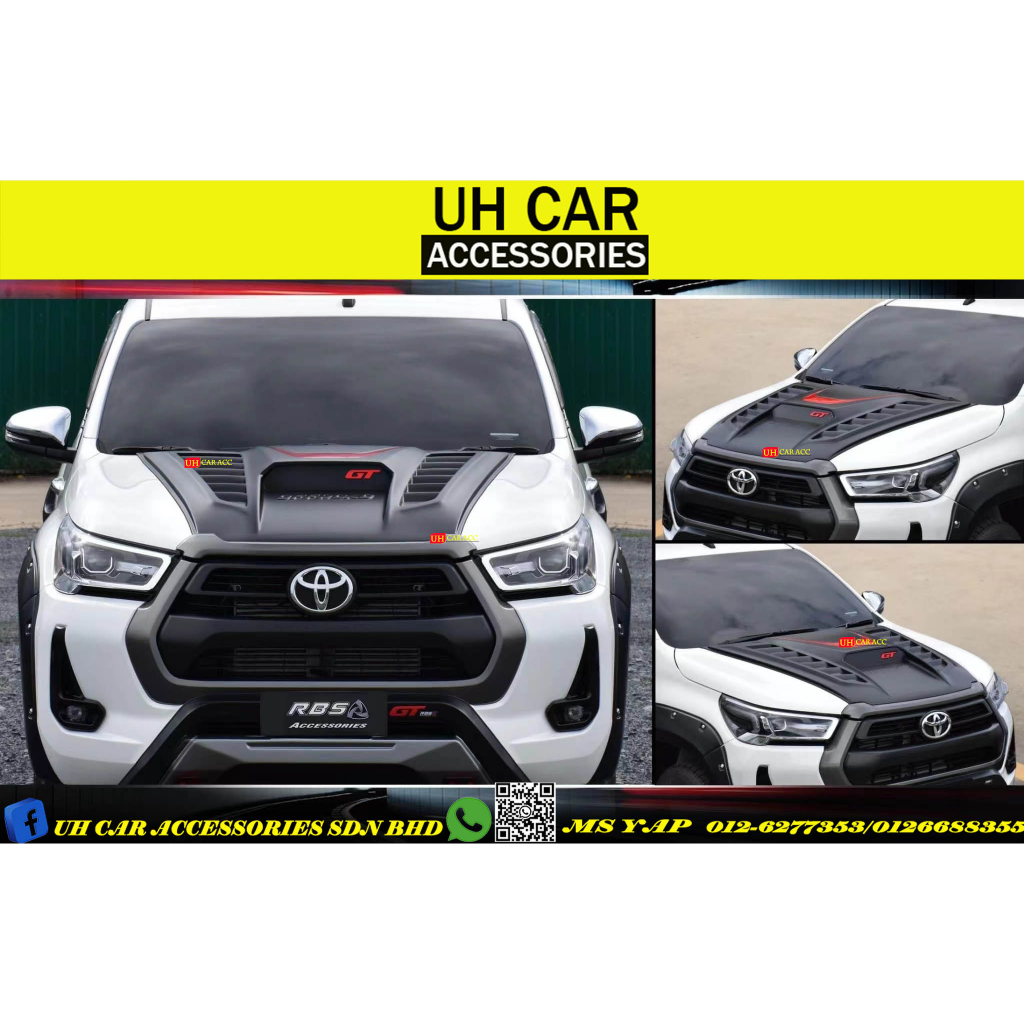 TOYOTA HILUX REVO ROGUE THAILAND RBS FRONT BONNET BONET HOOD SCOOP ...