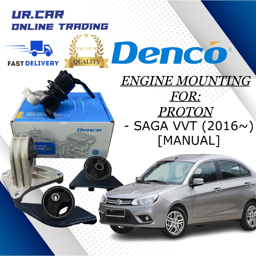 DENCO PROTON SAGA VVT (2016~) (MANUAL) ENGINE MOUNTING KIT SET PREMIUN ...