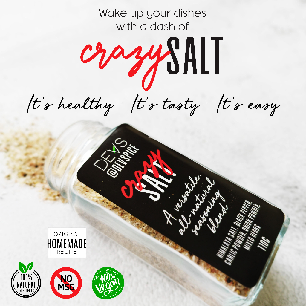 DEVS Crazy Salt - A Versatile All Natural Seasoning Blend 110gm ...