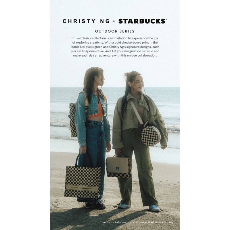 🆕 Christy Ng x Starbucks Backpack Gradient Cold Cup Foldable Picnic Mat ...
