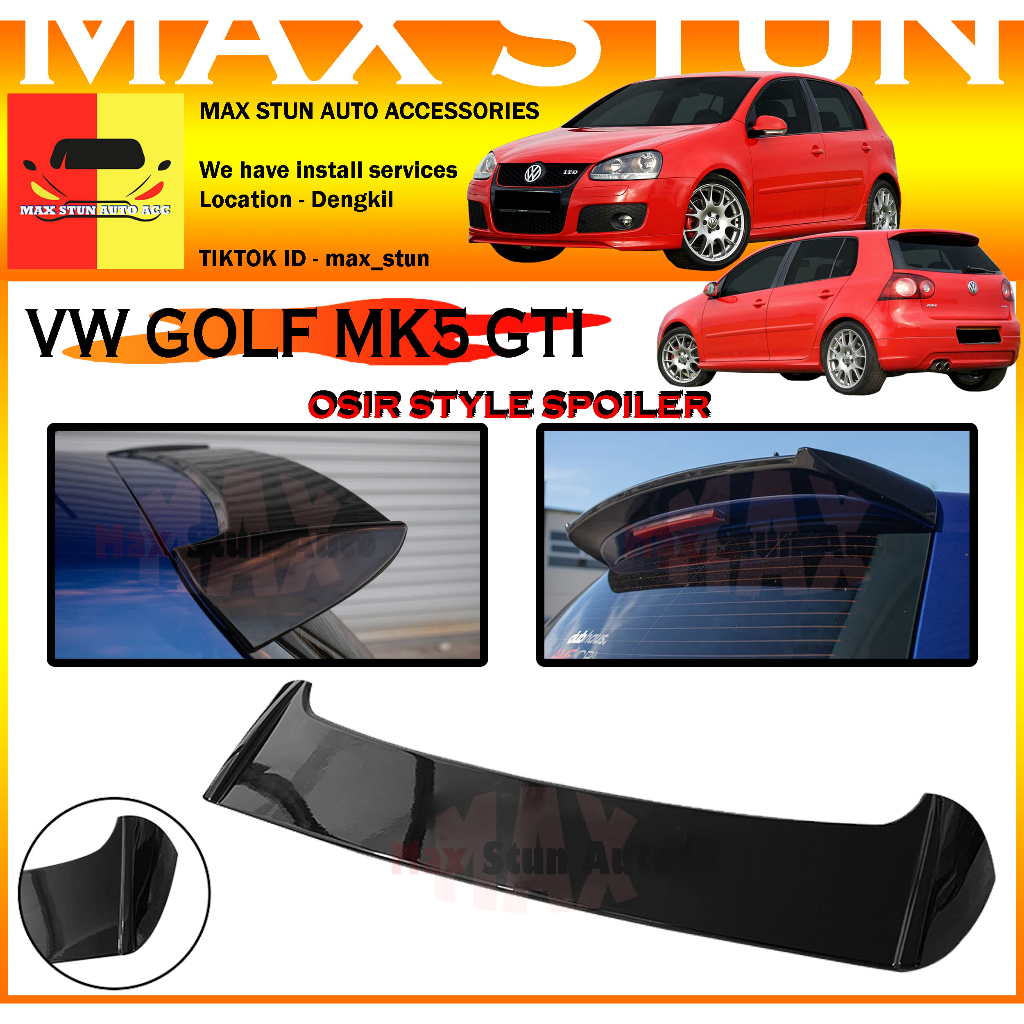 VOLKSWAGEN GOLF MK5 GTI OSIR SPOILER REAR TRUNK SPOILER OSIR STYLE VW ...