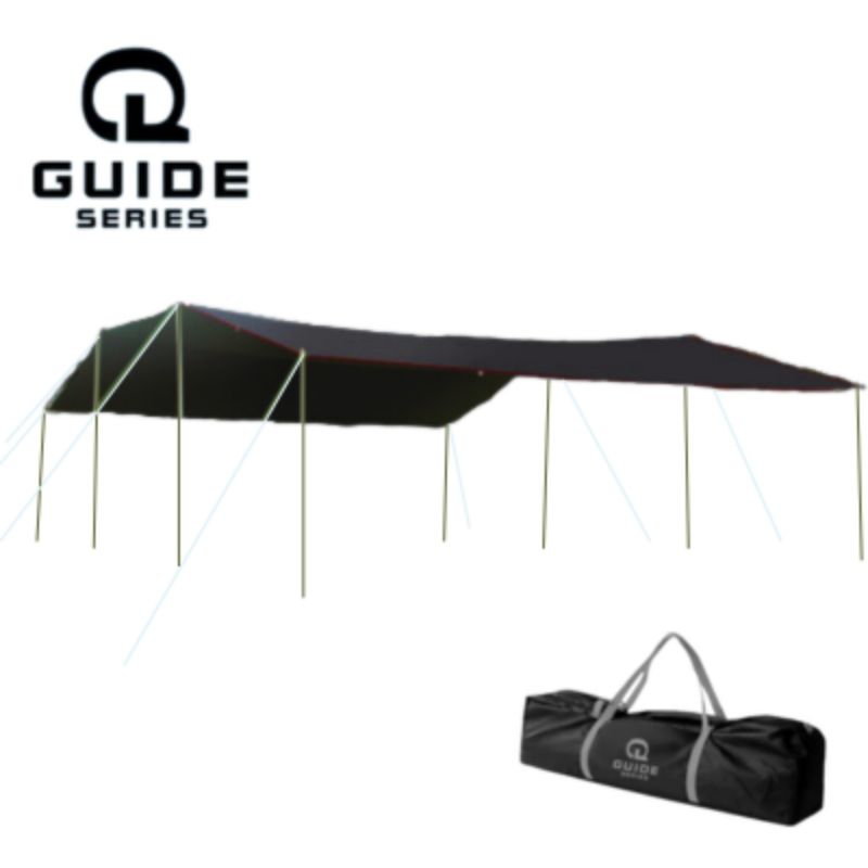Big Lightweight flysheet 6x8 BLACK (WITHOUT POLE) Camping Tent Trap ...