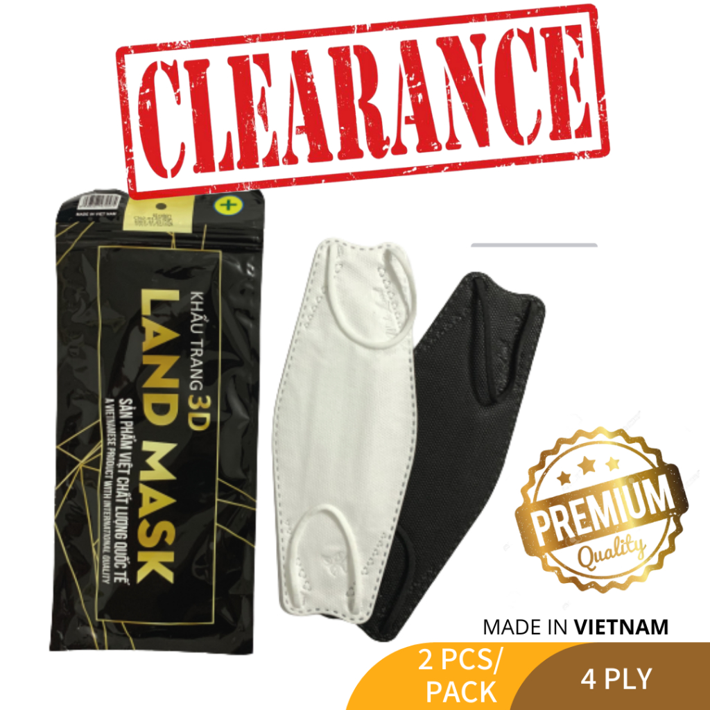 LANDMASK PREMIUM [2 Pcs/Bag] 3D Face KF94 Mask Protective Face mask ...