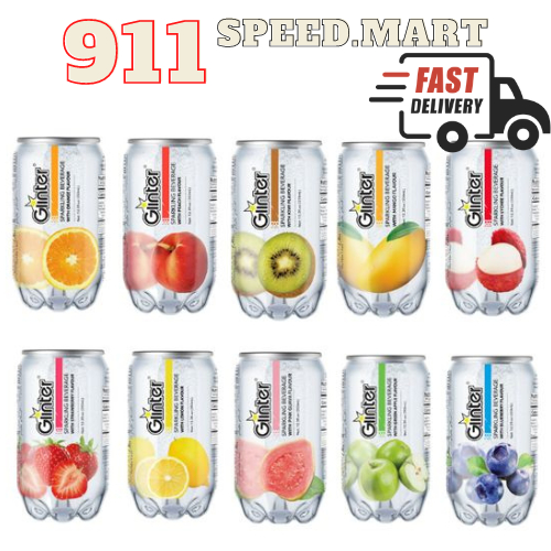 [911] Glinter Sparkling Flavour Drink 350ml | Shopee Malaysia