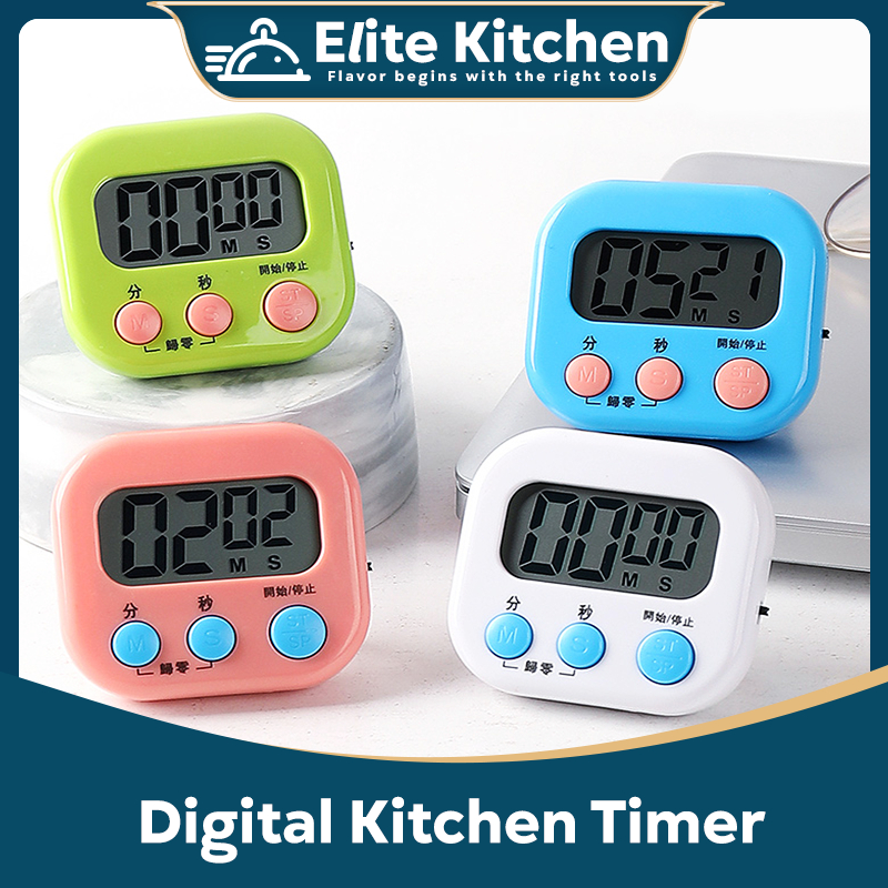 Elite Kitchen - LCD Digital Timer Clock Timer Kitchen Timer Baking ...