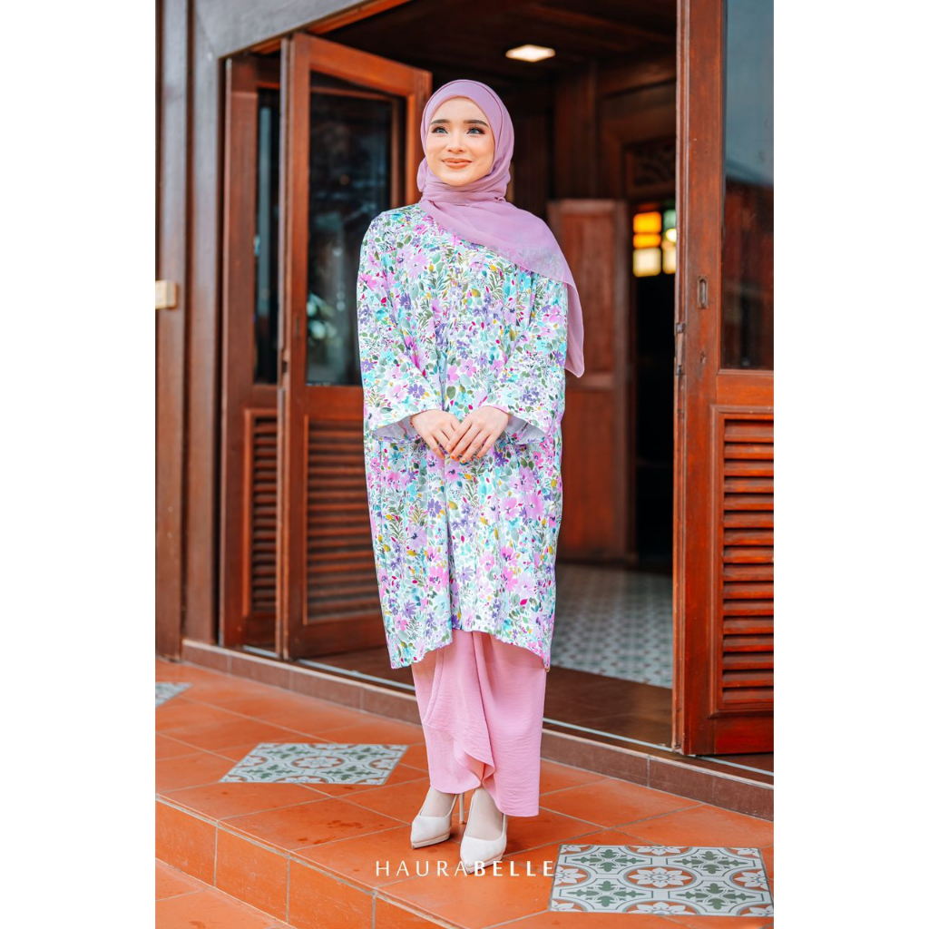 Saloma Kaftan by Haurabelle Baju Raya 2023 Cey Crepe Ready Stock ...