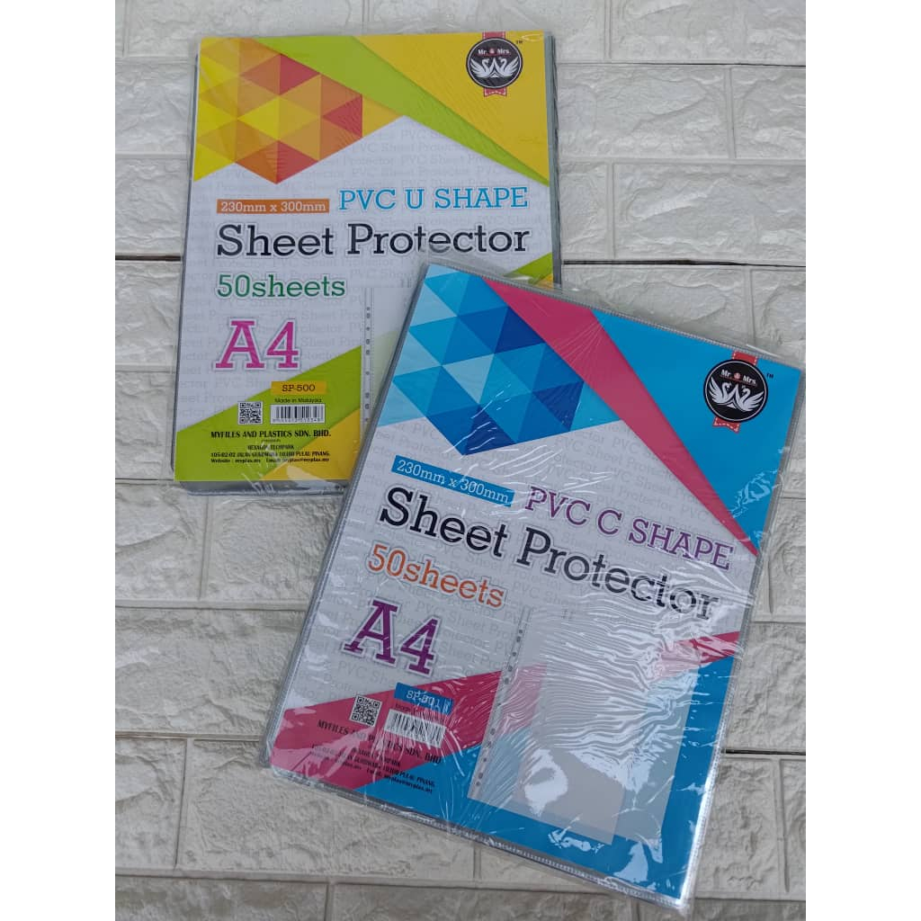 Stok Sedia Pelindung Fail Bentuk U and C/A4 Pvc C Shape Sheet Protector ...