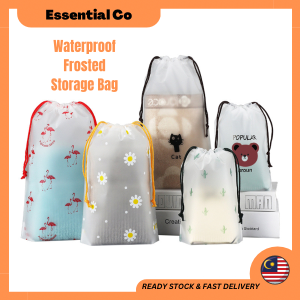 Cute Animal Design Waterproof Storage Bag Frosted Clothes Shoe Storage ...