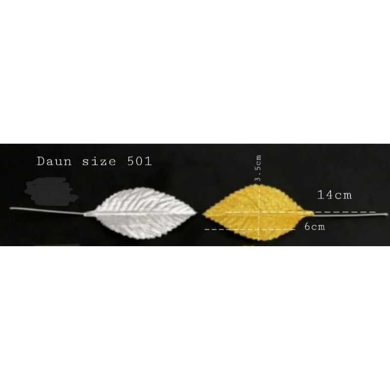 daun gold silver tiruan / artificial Leaf/ daun hiasan/ daun untuk ...