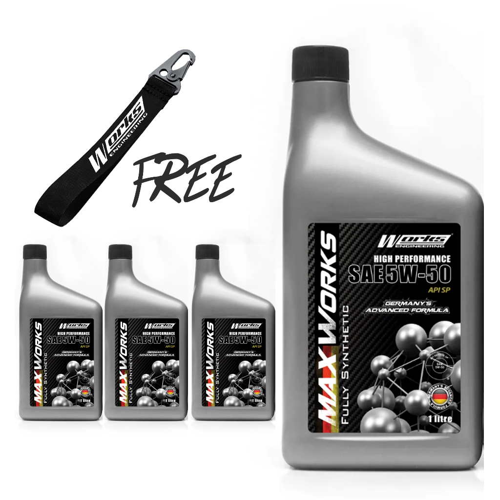 5w-50 Full Synthetic API SP engine oil minyak hitam performance ...