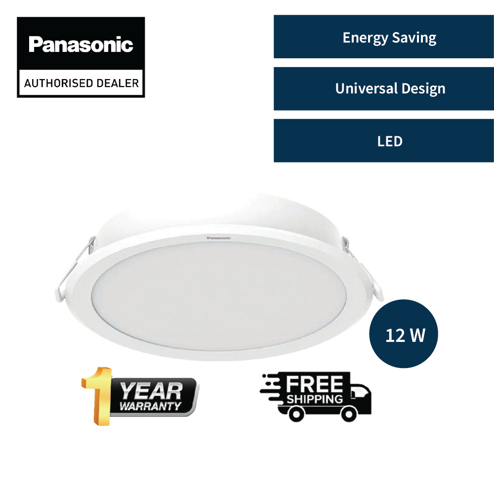 Panasonic LED Downlight Cool White Energy Saving (12W/10 Pcs) NNV70047WE1M | Shopee Malaysia