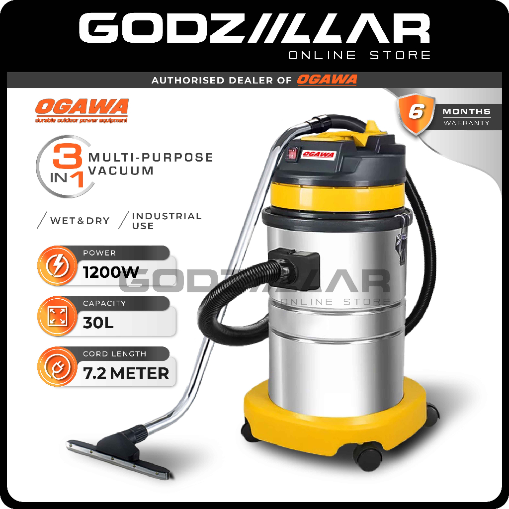 Ogawa 30l Industrial Heavy Duty Vacuum Cleaner Bf575 Wet And Dry