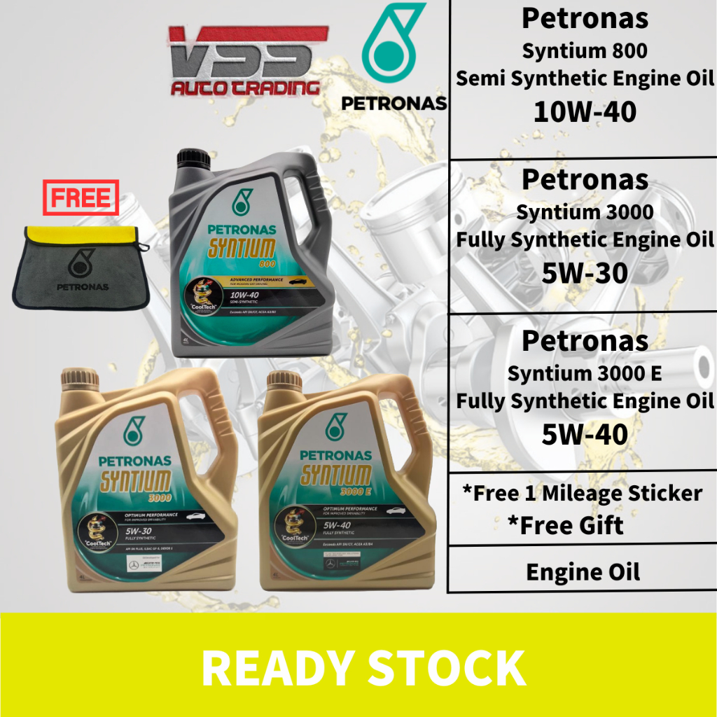Petronas Syntium 800 10W-40 Semi Fully Synthetic Syntium 3000 5W30 5W ...