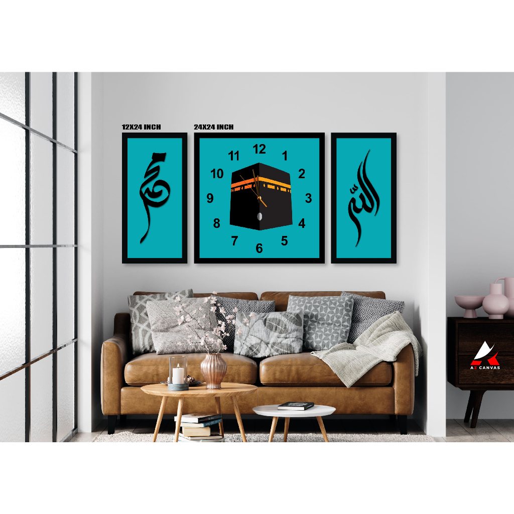 FRAME DECO JAM WALL BORDER 2412 (3 PANEL) | Shopee Malaysia