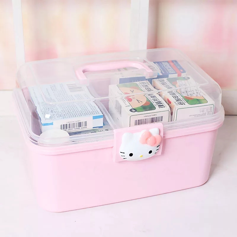 OEMART Hello Kitty Plastic Container Storage Gift Toy Box Jewelry ...