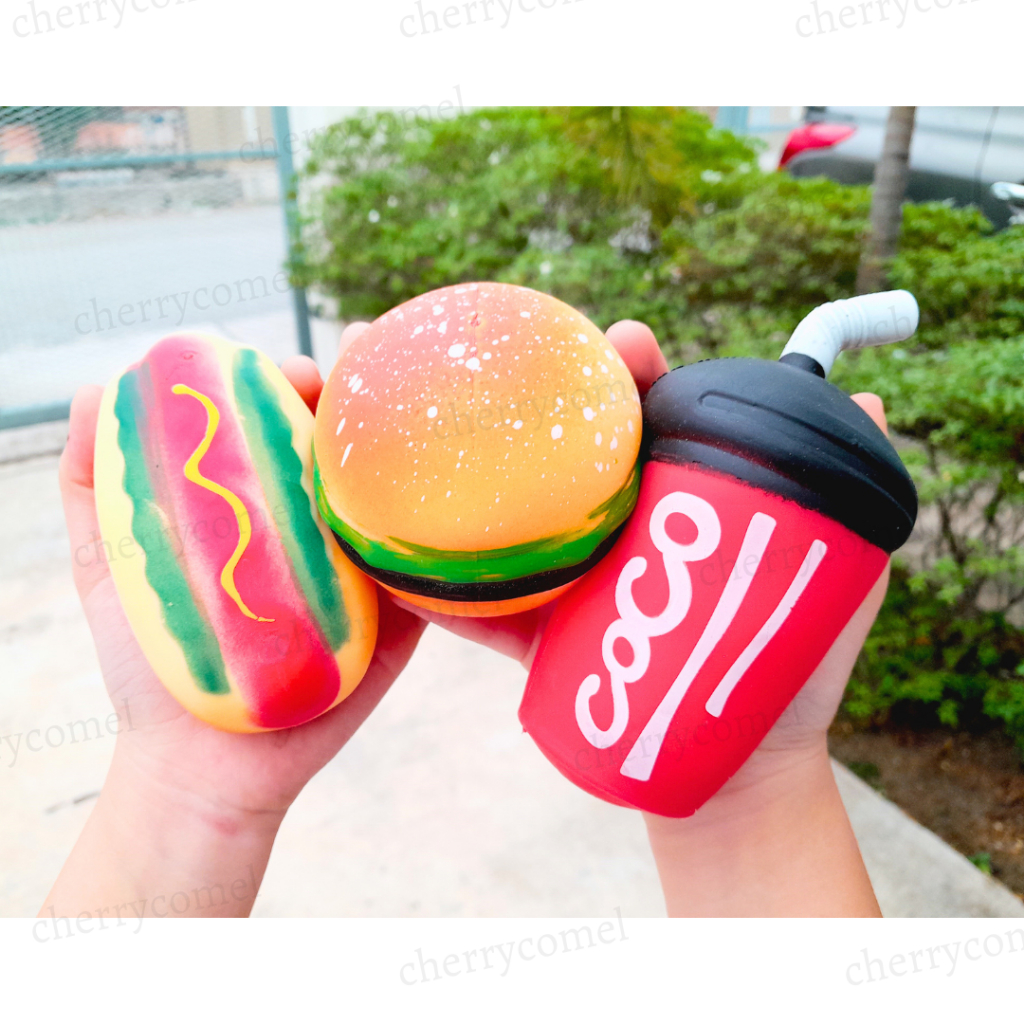 Food Squishy Kawaii Burger Fruits Apple Squishies Slow Rising ...