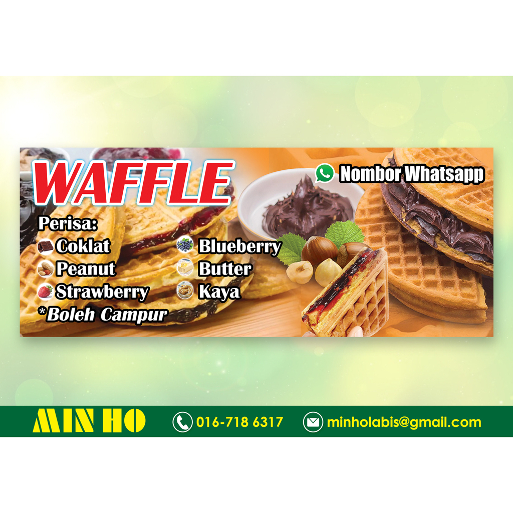 Banner Waffle Flavour (Custom Design) | Shopee Malaysia