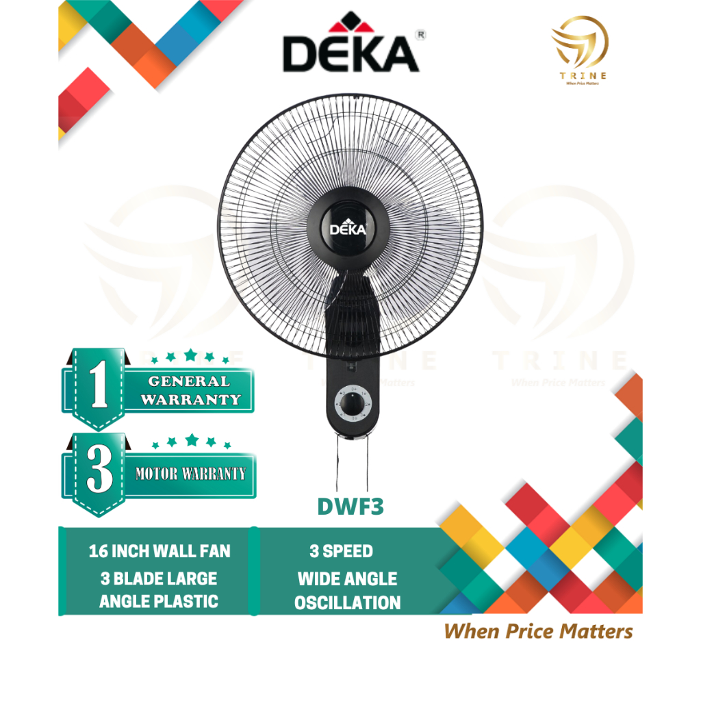 DEKA 16 INCH WALL FAN DWF3 DWF 3 Kipas Dinding | Shopee Malaysia
