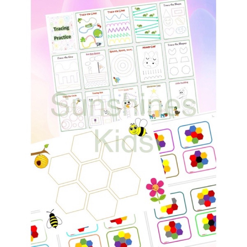 Busy Books Colour Basket/ Line Tracing, Honey Comb | Shopee Malaysia