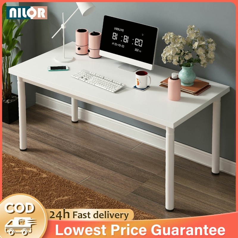 120CM White Study Table Student Writing Desk Office Computer Table Home ...