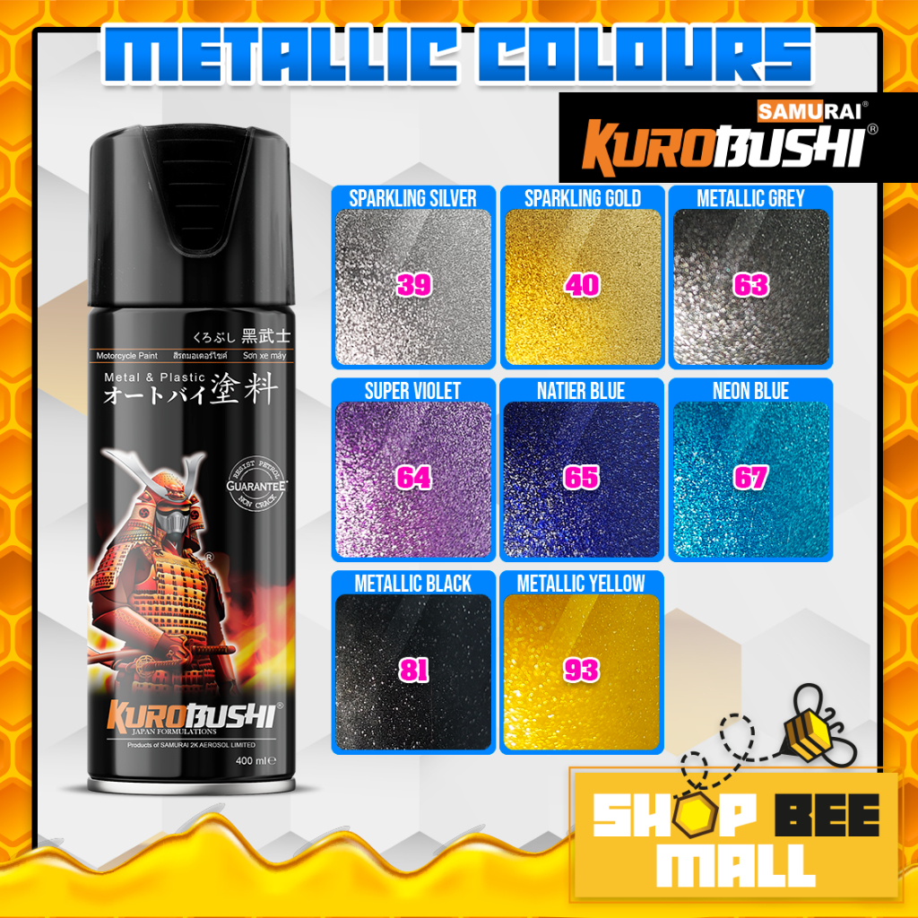 (Clearance) Samurai Spray Paint Metallic Colour - Sparkling Metallic ...