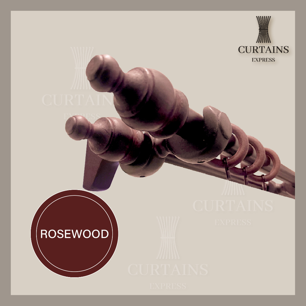 Curtain Rod Double / Kayu Langsir / Double Curtain Rod / Wooden Rod ...