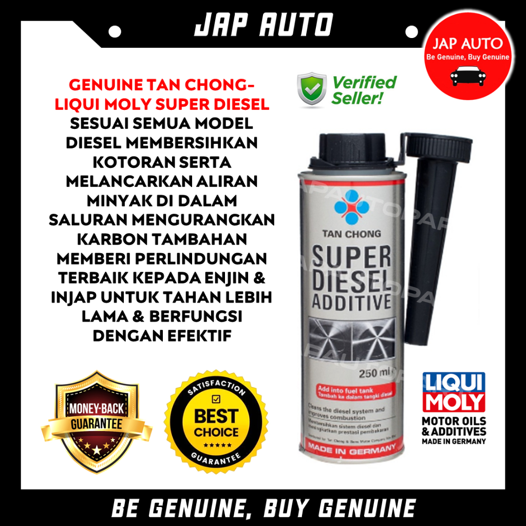 Genuine Tan Chong-Liqui Moly Super Diesel Additive 250mL Nissan Frontier Toyota Hilux Isuzu D ...