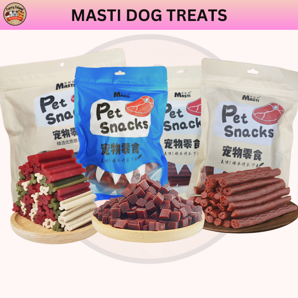 Masti Dog Dental Chew 230g/510g Dog Treats 500g Beef Cube Beef Stick ...