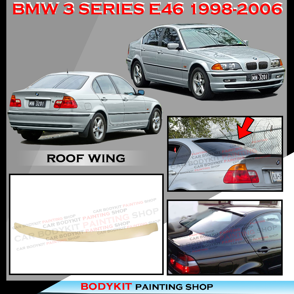 BMW 3 SERIES E46 1998-2006 ROOF WING REAR ROOF SPOILER -MATERIAL ABS ...
