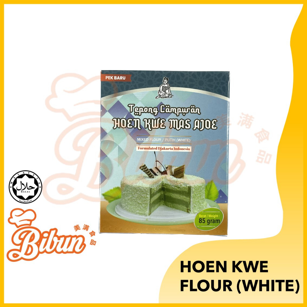Tepung Campuran Hoen Kwe Mas Ajoe Mix (White / Green) 85gm/ Tepung ...