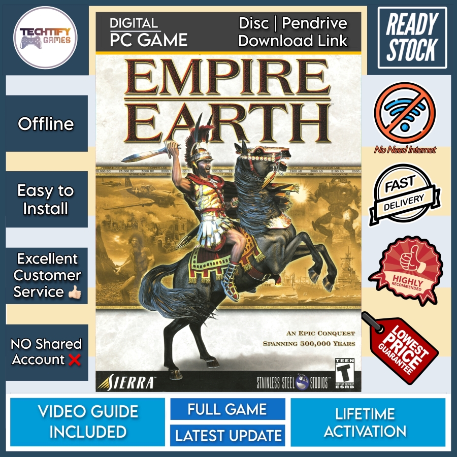 [PC Game] Empire Earth Gold Edition - Offline [Disc | Pendrive | Download Link] | Shopee Malaysia