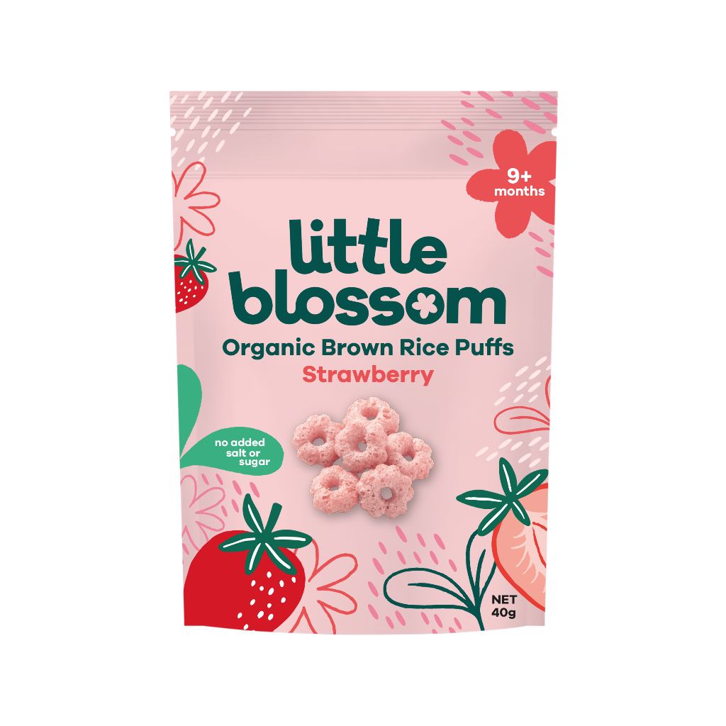 Little Blossom Organic Baby Puffs - Strawberry (40g) | Shopee Malaysia