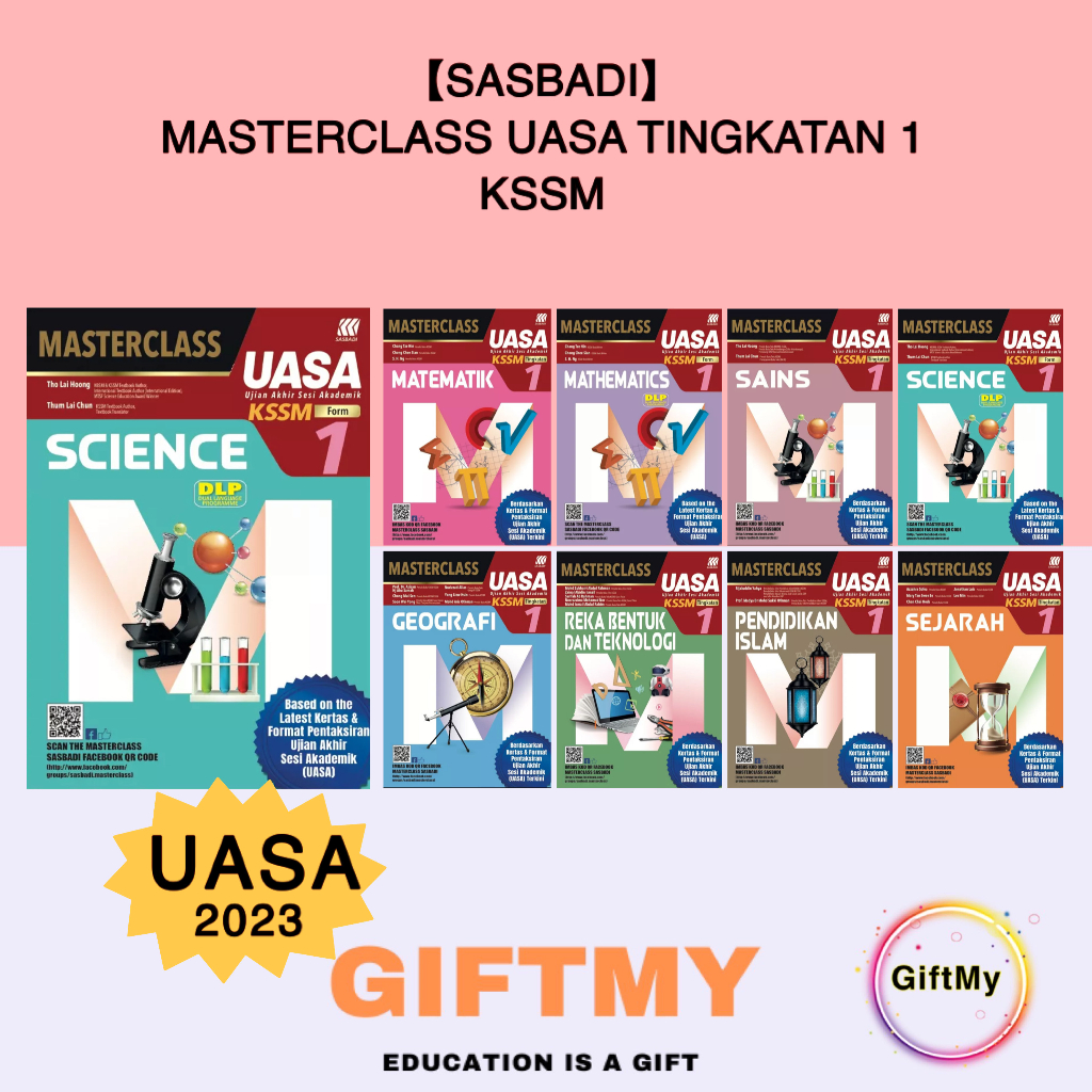 【sasbadi】masterclass Uasa Tingkatan 1 Kssm 2023 — Buku Rujukan