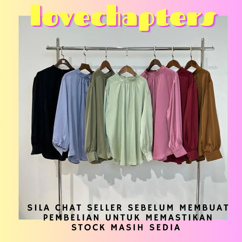 Panda eyes satin blouse | Shopee Malaysia