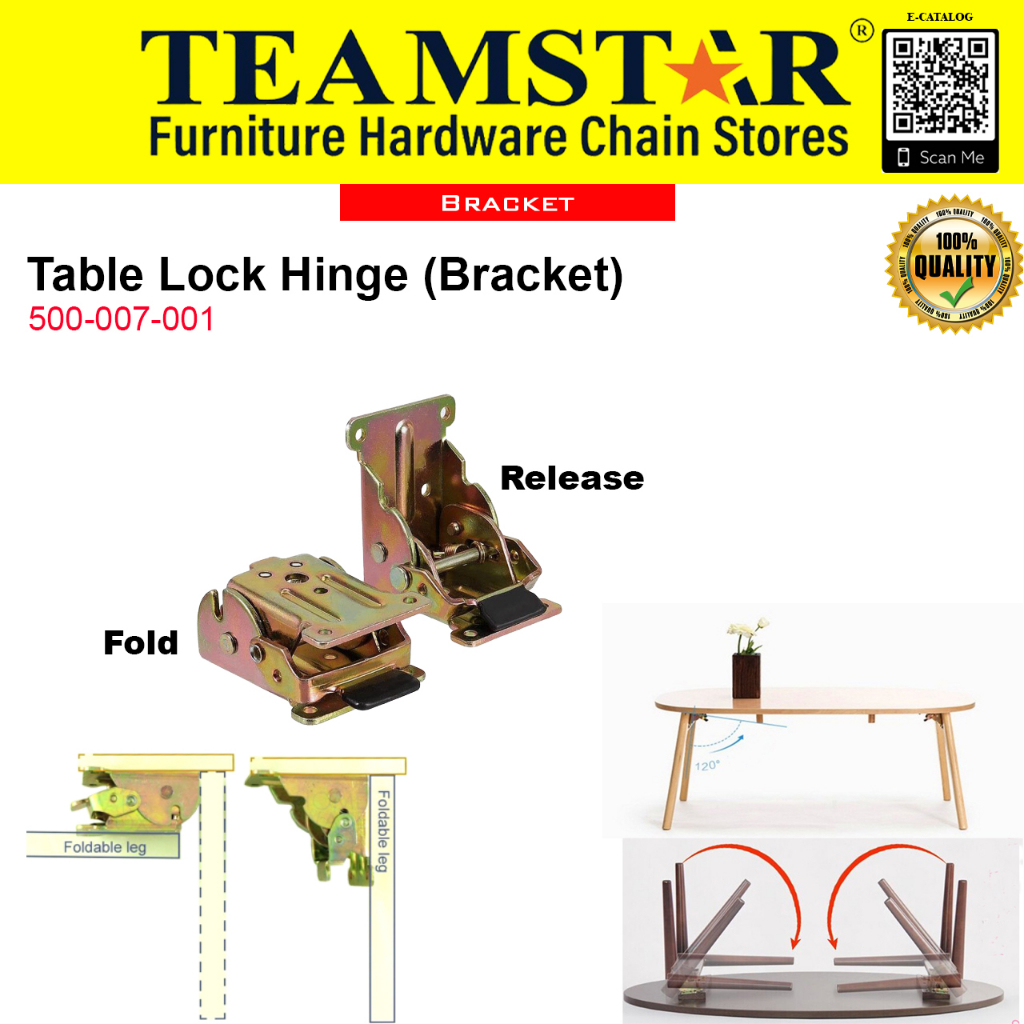 【TEAMSTAR】Table Lock Hinge ( Braket ) | Shopee Malaysia