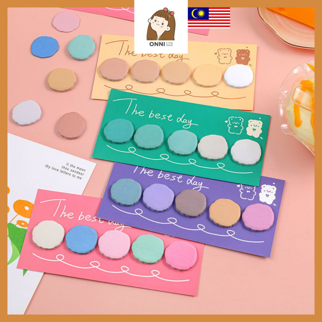 ONNI 🇲🇾 Dumpling Index Sticker 150pcs Colorful Sticky Notes Bookmark ...