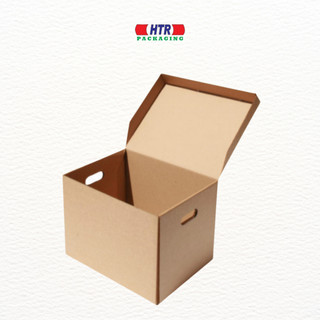 5 PCS ARCHIVE BOX Die-cut Brown File Filing Box Carton Box (Gift Box ...