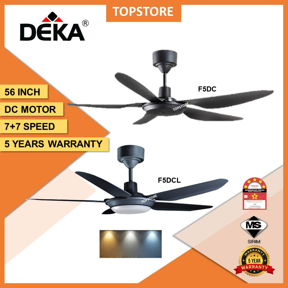 DEKA F5DC/F5DCL 56inch Ceiling fan DC motor silent energy saving kipas ...