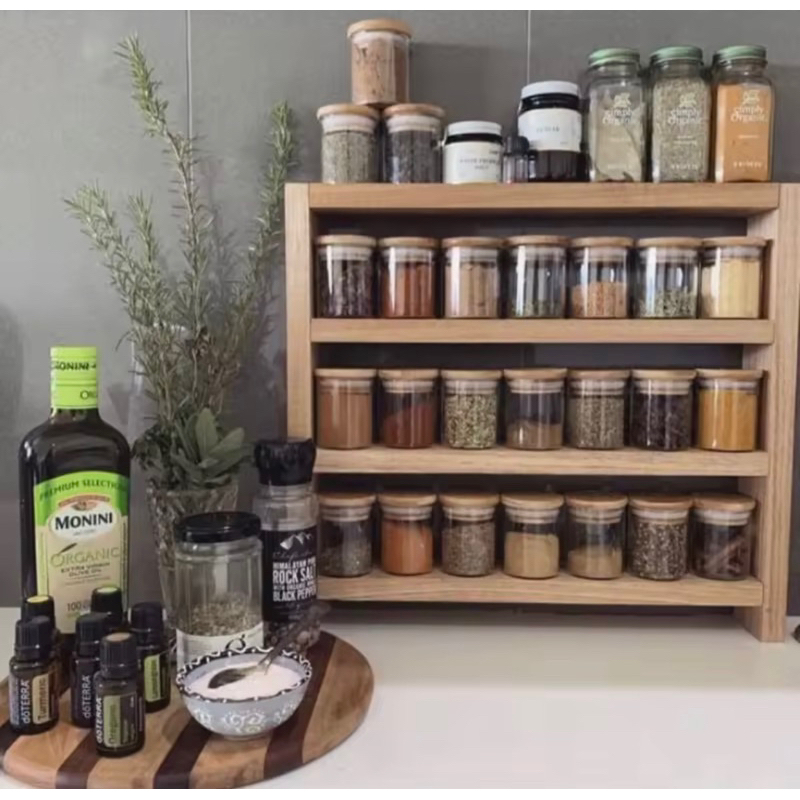 🔥Murah🔥 Ramadhan Gift unpainted Spice Rack Rak Rempah Minimalist Rak ...