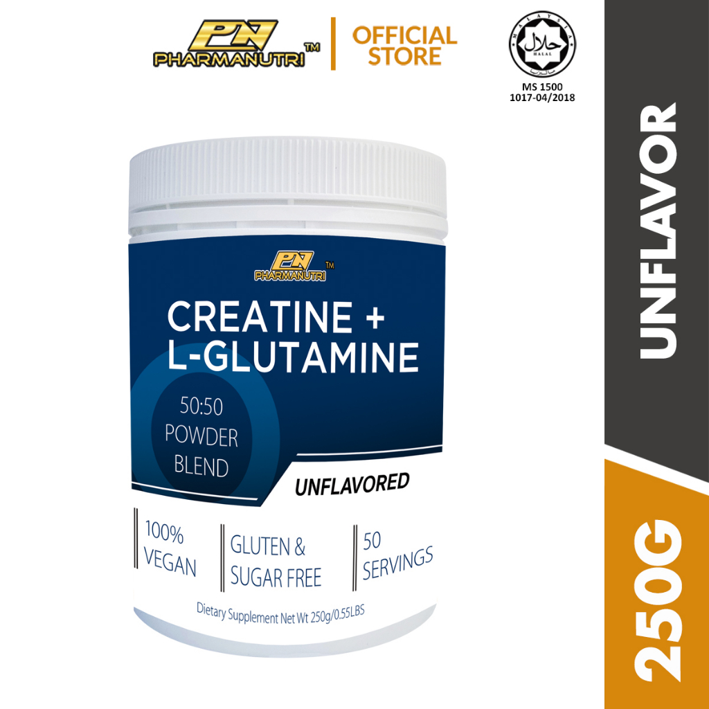 PHARMANUTRI Creatine Monohydrate + Glutamine (250g/50's) | Shopee Malaysia