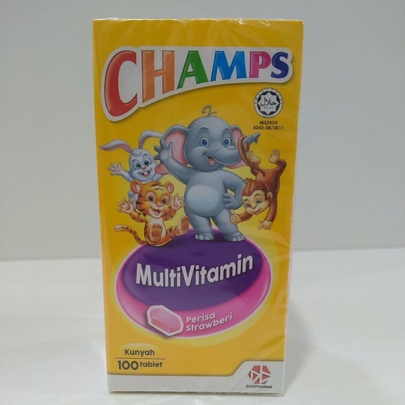 CHAMPS Multivitamin strawberry flavour 100s (Exp 10/25) | Shopee Malaysia