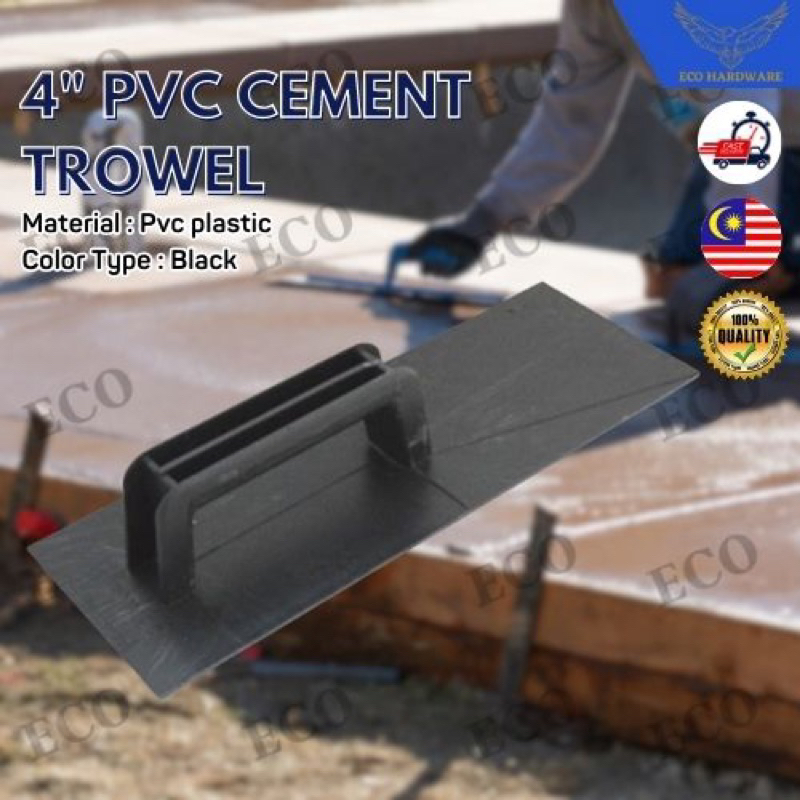 High Quality POWER 4" PVC Cement Plastering Trowel Plaster Ketam Hitam ...