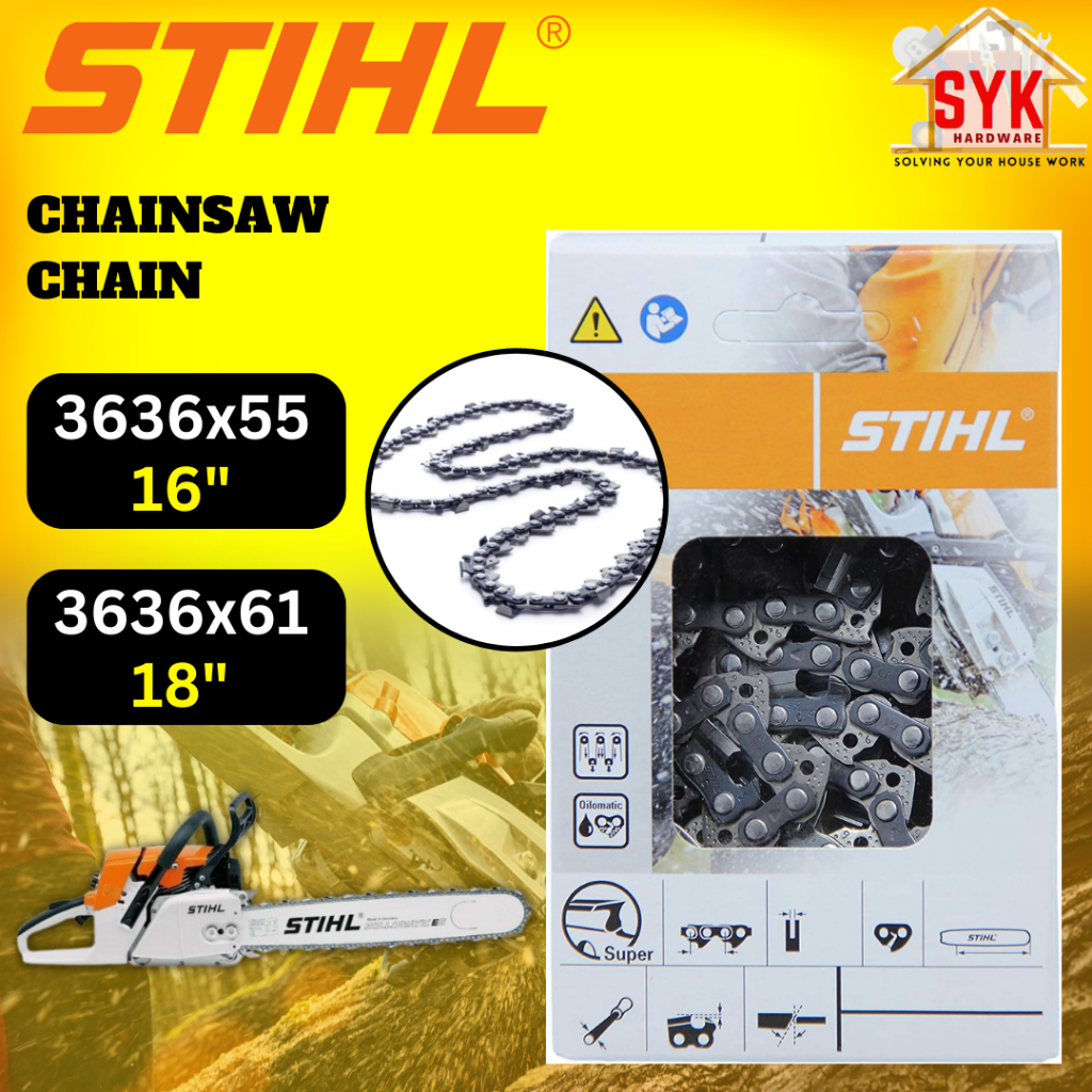 SYK Stihl 16 18 Inch Chainsaw Chain Outdoor Garden Power Tools ...