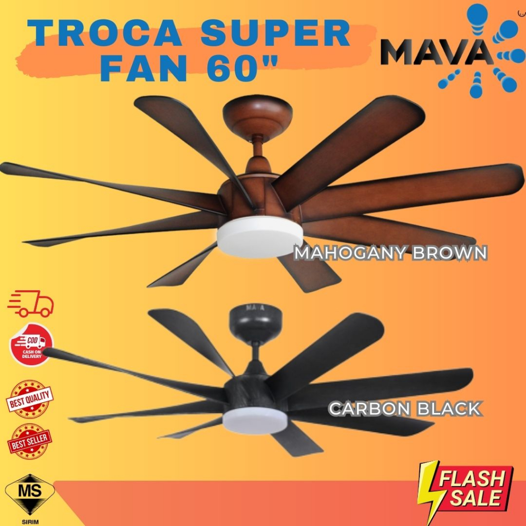 MAVA FAN TROCA V2 60 INCH DC MOTOR ELEGENT DESIGN 8 BLADE Kipas Siling ...