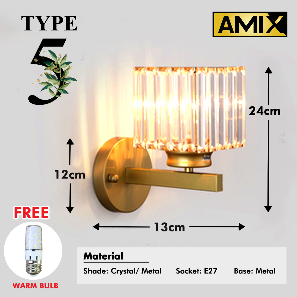 Wall Lamp Designer Decorative Indoor Wall Light /E27 Lampu Dinding ...
