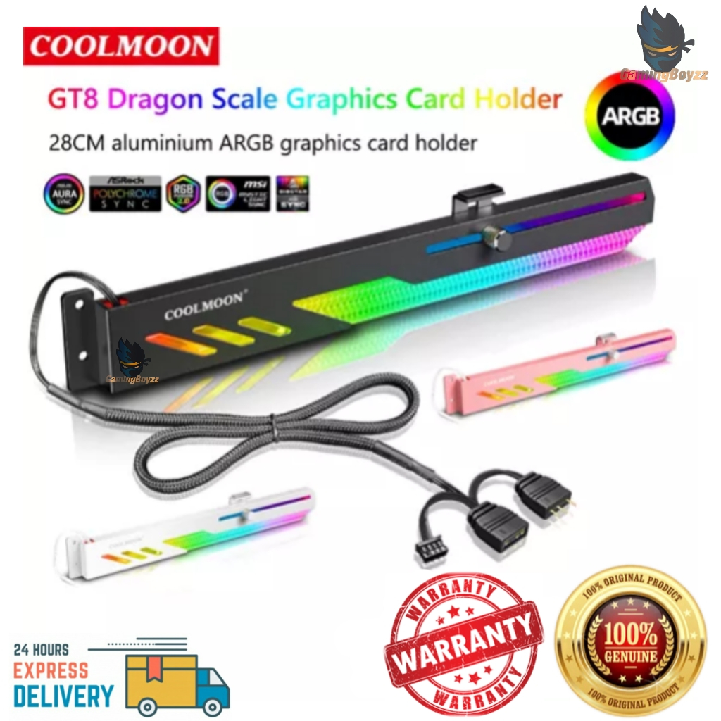 Coolmoon ARGB Graphic Card Horizontal Adjustable Support 5V3Pin ARGB ...